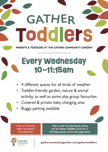 Gather Toddlers – Wednesdays at 10.00am – Gather Community Garden
